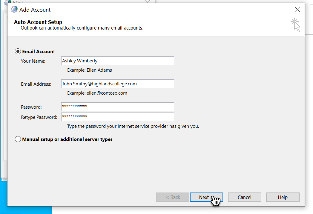 How to set up your M365 email on Outlook on Windows – Highlands College